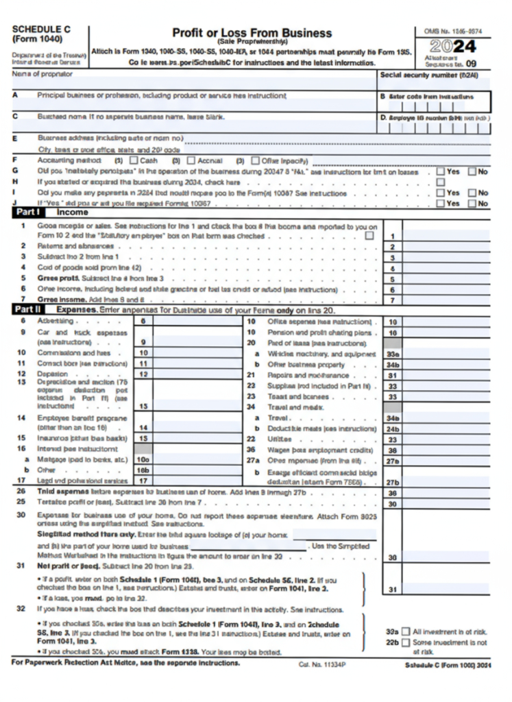 How to File Schedule C Form 1040