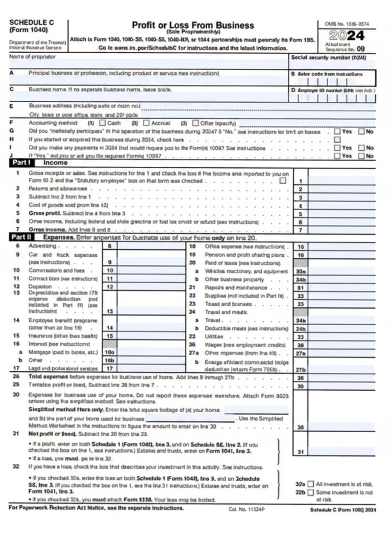 How to File Schedule C Form 1040